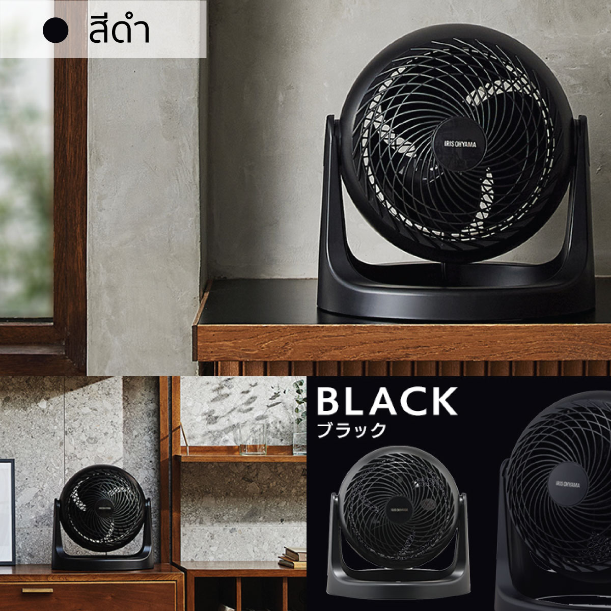 Buy IRIS OHYAMA Table Fan 7 Inch (Black) PCF-HE18 BK at Best price ...