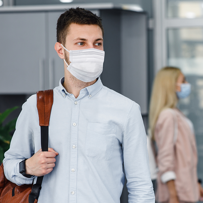 Disposable Face Mask (Normal size / Black-White) - IRIS OHYAMA(THAILAND ...